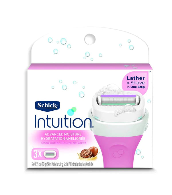 SCHICK INTUITION PLUS ADVANCED MOISTURE-SHEA BUTTER, 3 CARTRIDGES ...