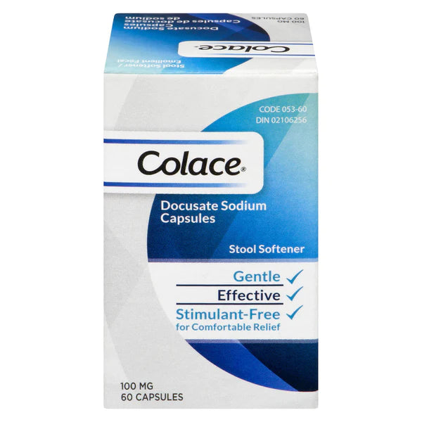 COLACE STOOL SOFTENER 100MG 60CP – otcm-plus