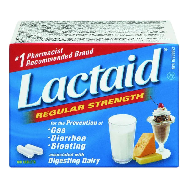 LACTAID REGULAR STRENGTH CHEWABLE TABLETS – otcm-plus