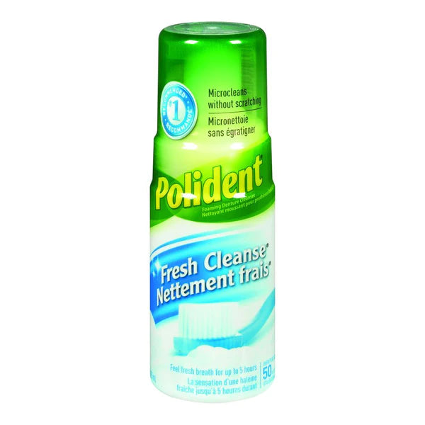 POLIDENT FRESH CLEANSE FOAMING DENTURE CLEANSER 125ML – otcm-plus