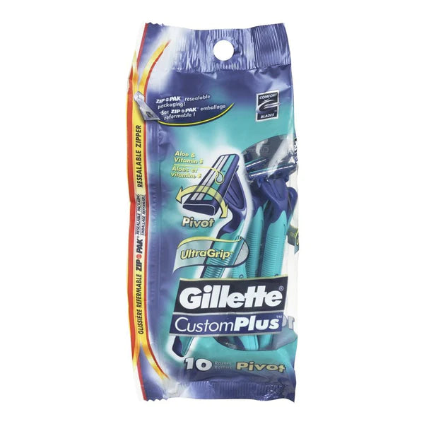 GILLETE SENSOR2 PLUS DISPOSABLE RAZOR 10 COUNT WITH GILLETTE MACH3 TRU ...