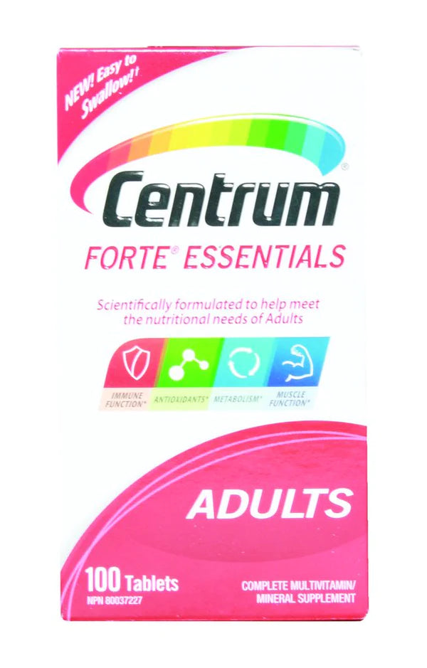 CENTRUM FORTE ESSENTIALS, COMPLETE MULTIVITAMIN & MINERAL SUPPLEMENT ...