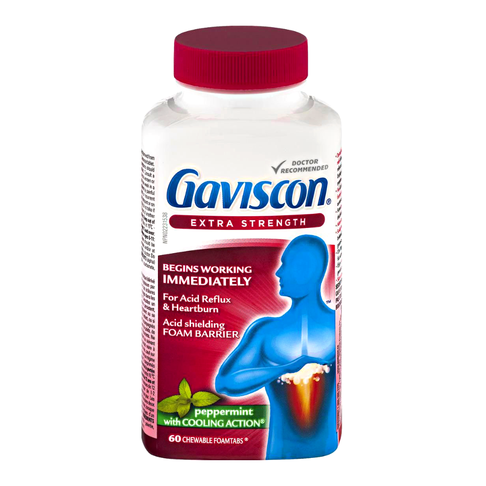 Gaviscon Extra Strength Peppermint 60 Tablets – otcm-plus
