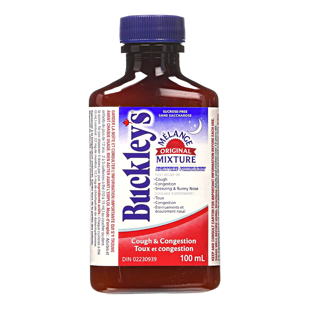BUCKLEY'S Original 'Night Time' Cough Congestion Syrup 100 ml/3.38 oz ...